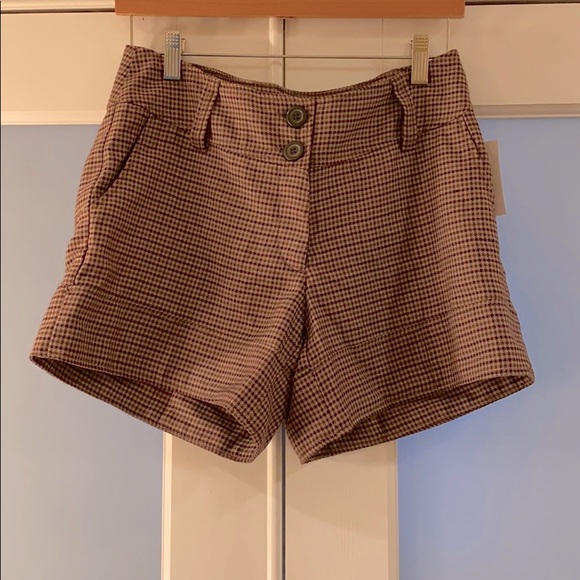 H&M | Shorts | Houndstooth Shorts With Pockets And Double Button | Poshmark